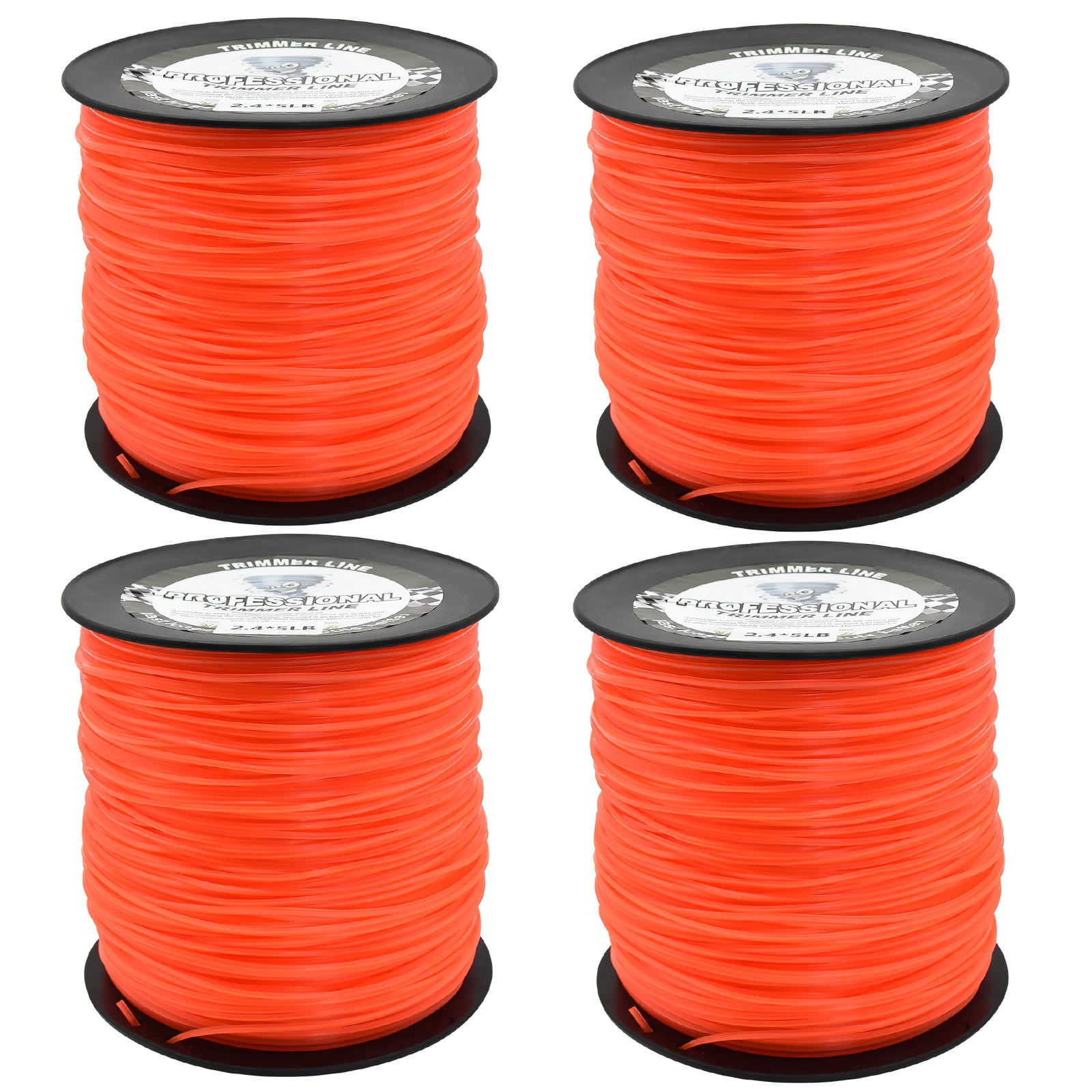 Max Motosports 4 Pack Trimmer Line 5 lb .095 (2.4mm) Square Commercial ...