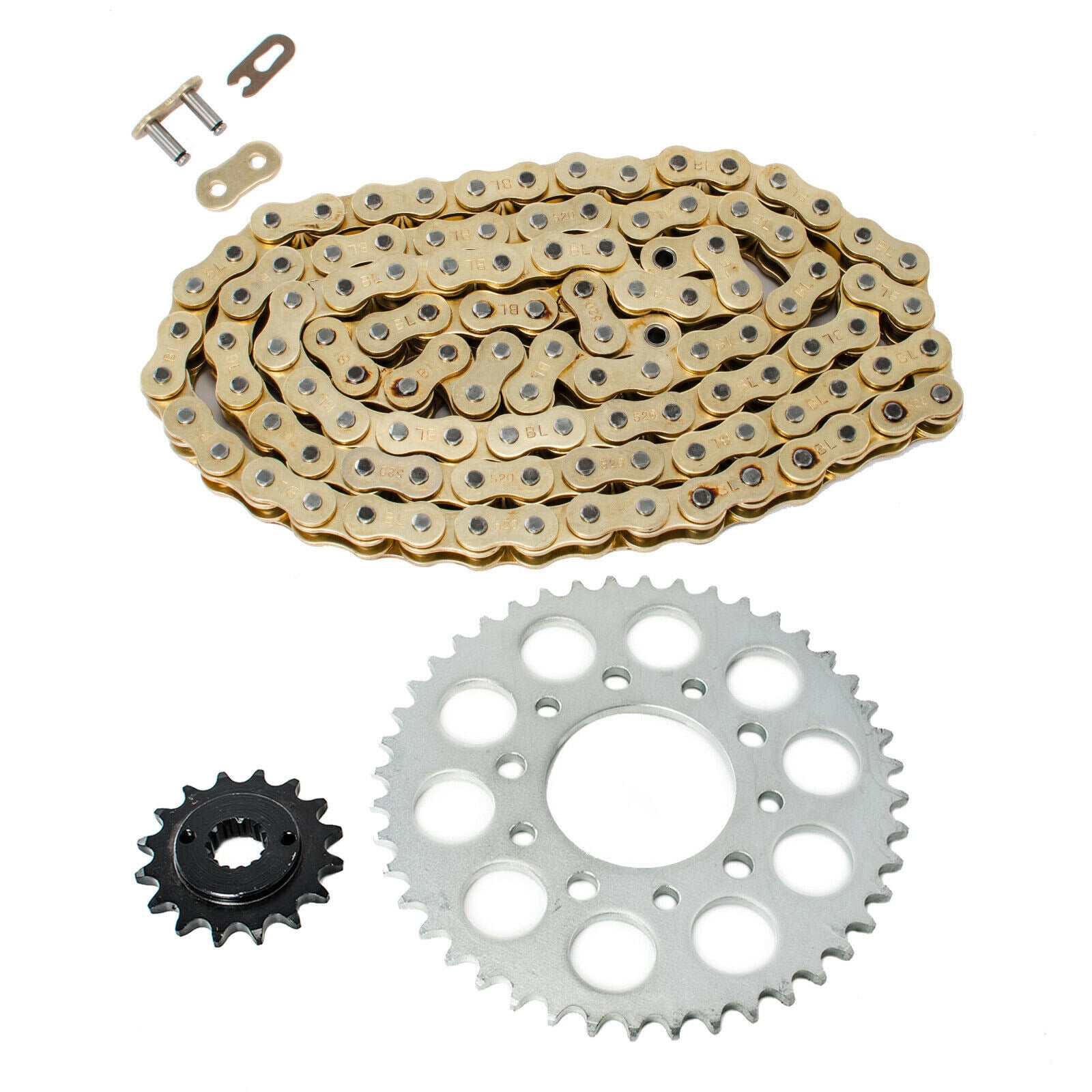 Max Motosports Gold Drive Chain & Sprockets Kit for Honda Shadow 600 ...