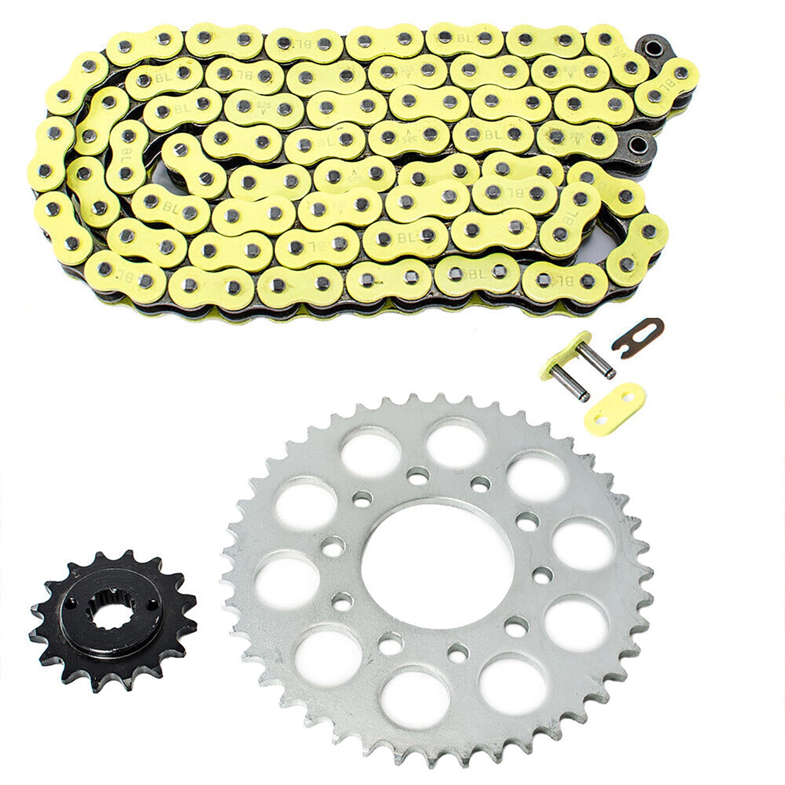 Max Motosports Yellow Drive Chain & Sprockets Kit for Honda Shadow 600 ...