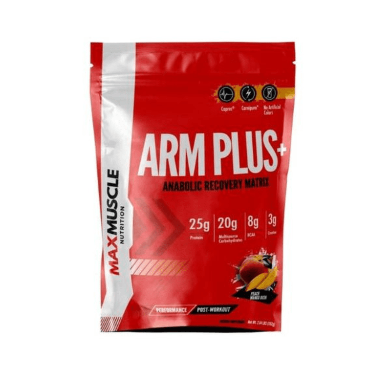 Max Muscle Sports Nutrition ARM Plus 18 Post-Workouts Peach Mango Rush ...