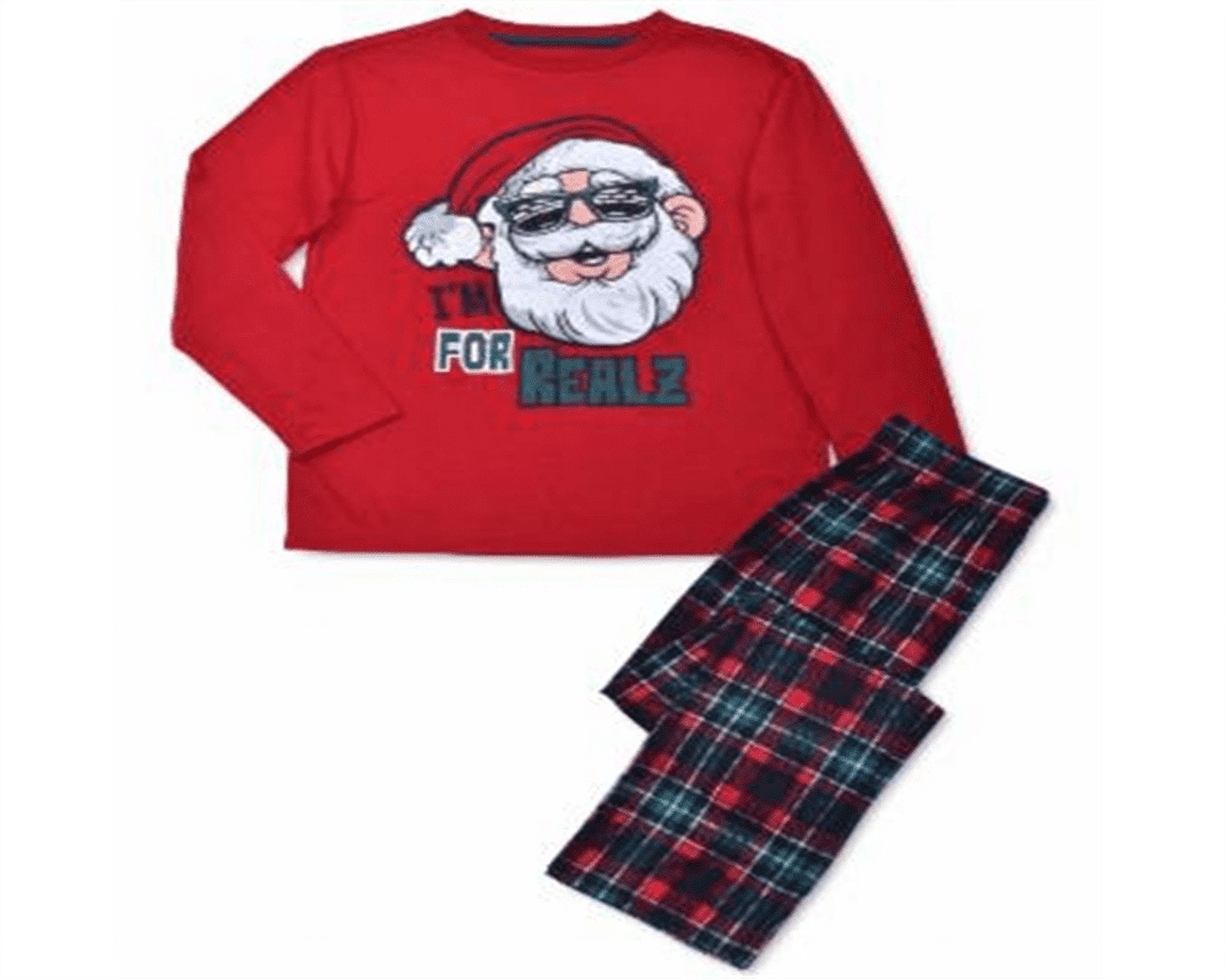 Max & Olivia Little & Big Boy's 2 Pc Santa Top & Plaid Pants Pajamas ...