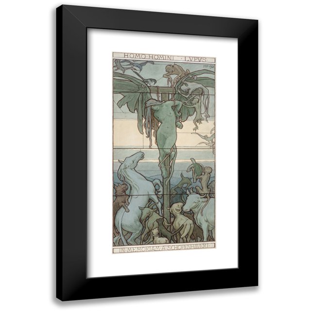 Max Pirner 9x14 Black Modern Framed Museum Art Print Titled - A Human ...