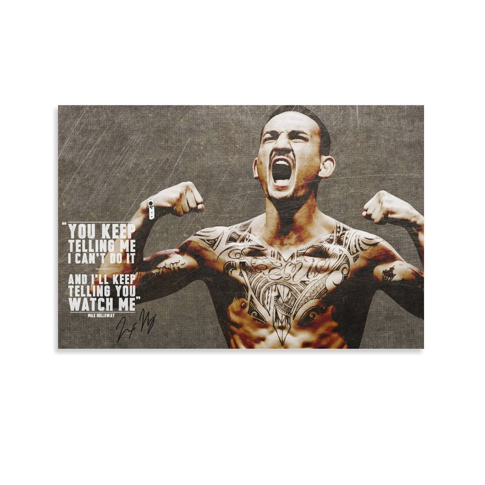 Max Poster Holloway Boxing Professional Boxer Poster (27) Artworks ...