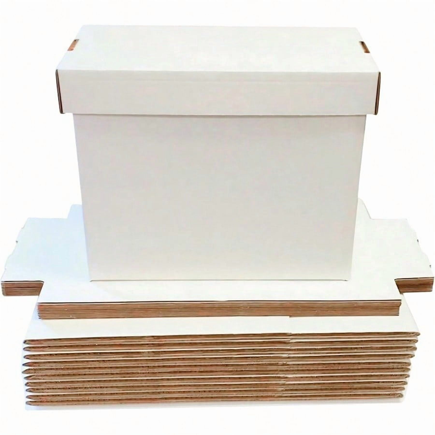 Max Pro Comic Book Storage Boxes - Short Cardboard White Case for 150 ...