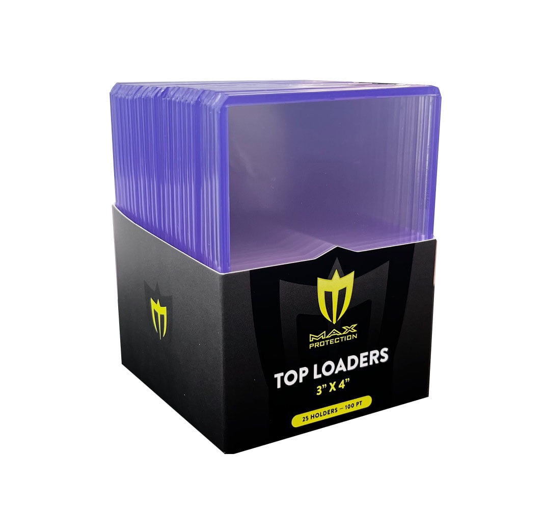 Max Protection 100pt Trading Card Toploaders - Hard Plastic Card ...