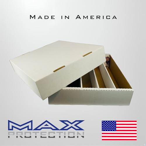 Max Protection (8 5 Row Trading Card Storage Box - Durable Cardboard ...