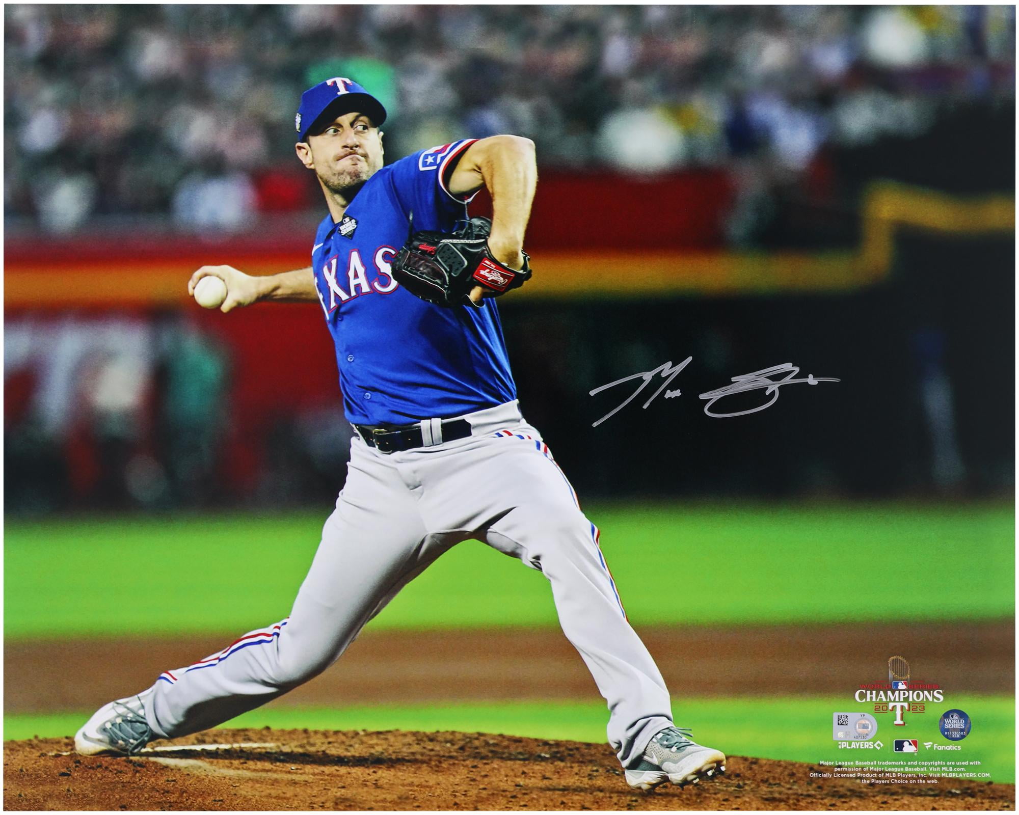 Max Scherzer Texas Rangers 2023 MLB World Series Champions Autographed ...