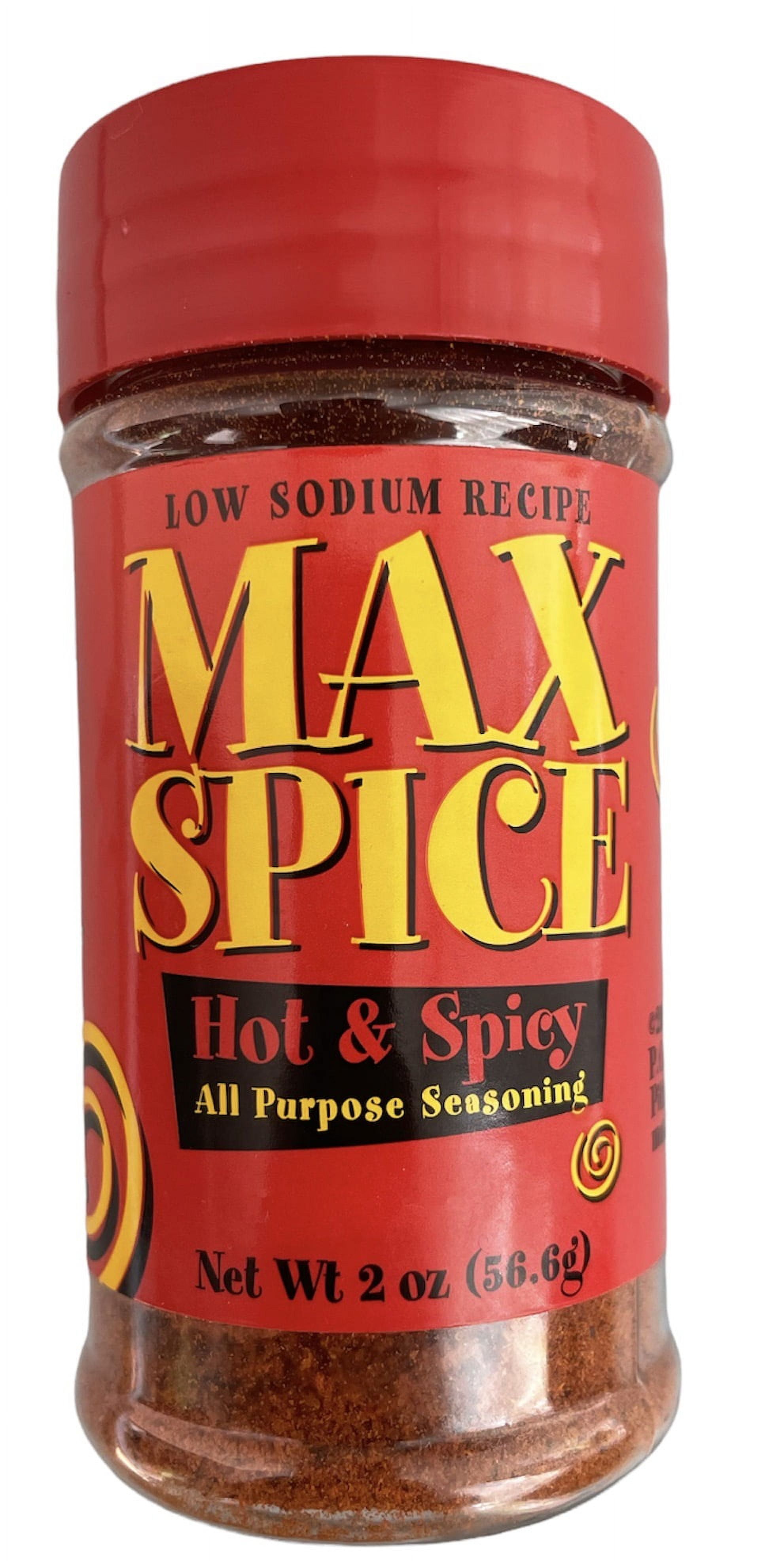 Max Spice - 2oz Savory Hot and Spicy Low Sodium All Purpose Seasoning ...