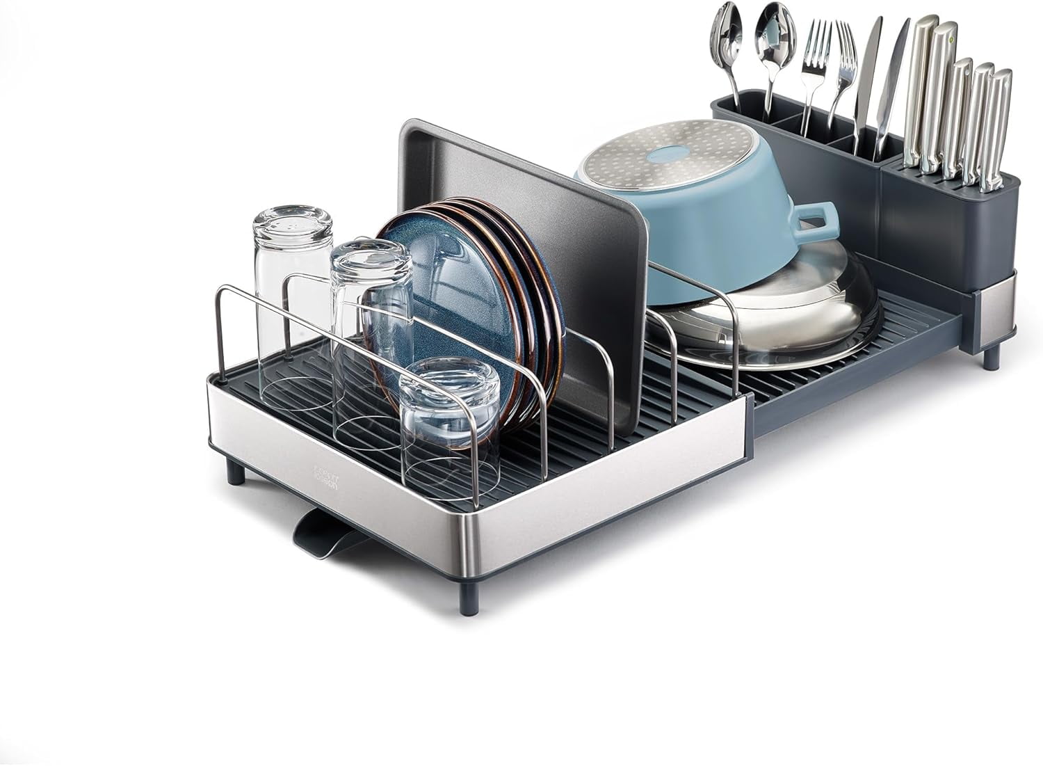 Max Steel Expanding Dish Drying Rack with High Capacity for Items ...