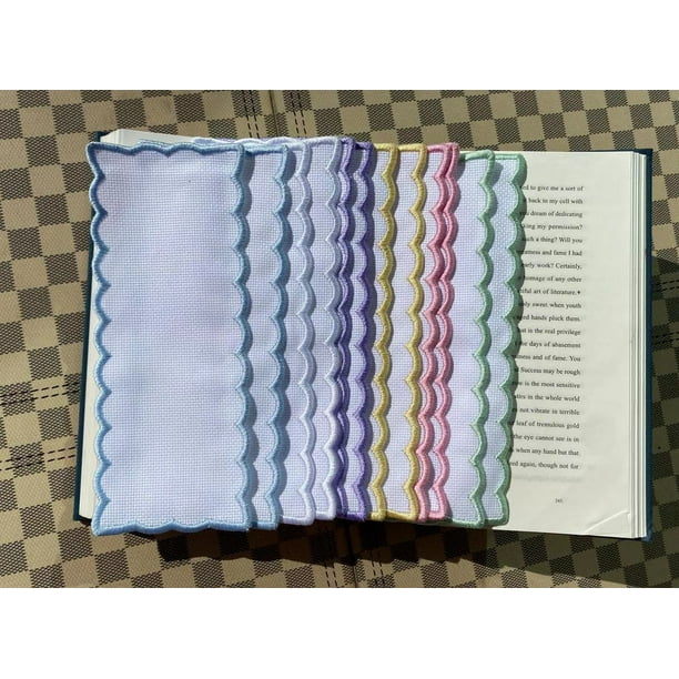 Max Stitch Design 12pcs 18count aida Fabric Bookmarks to cross stitch ...