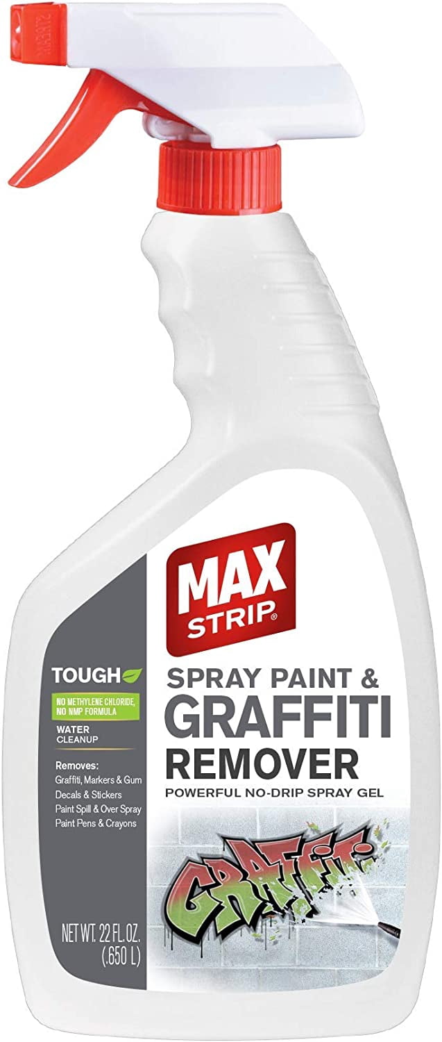 MAX Strip, Spray Paint & Graffiti Remover, 22oz, No Drip Spray Gel ...