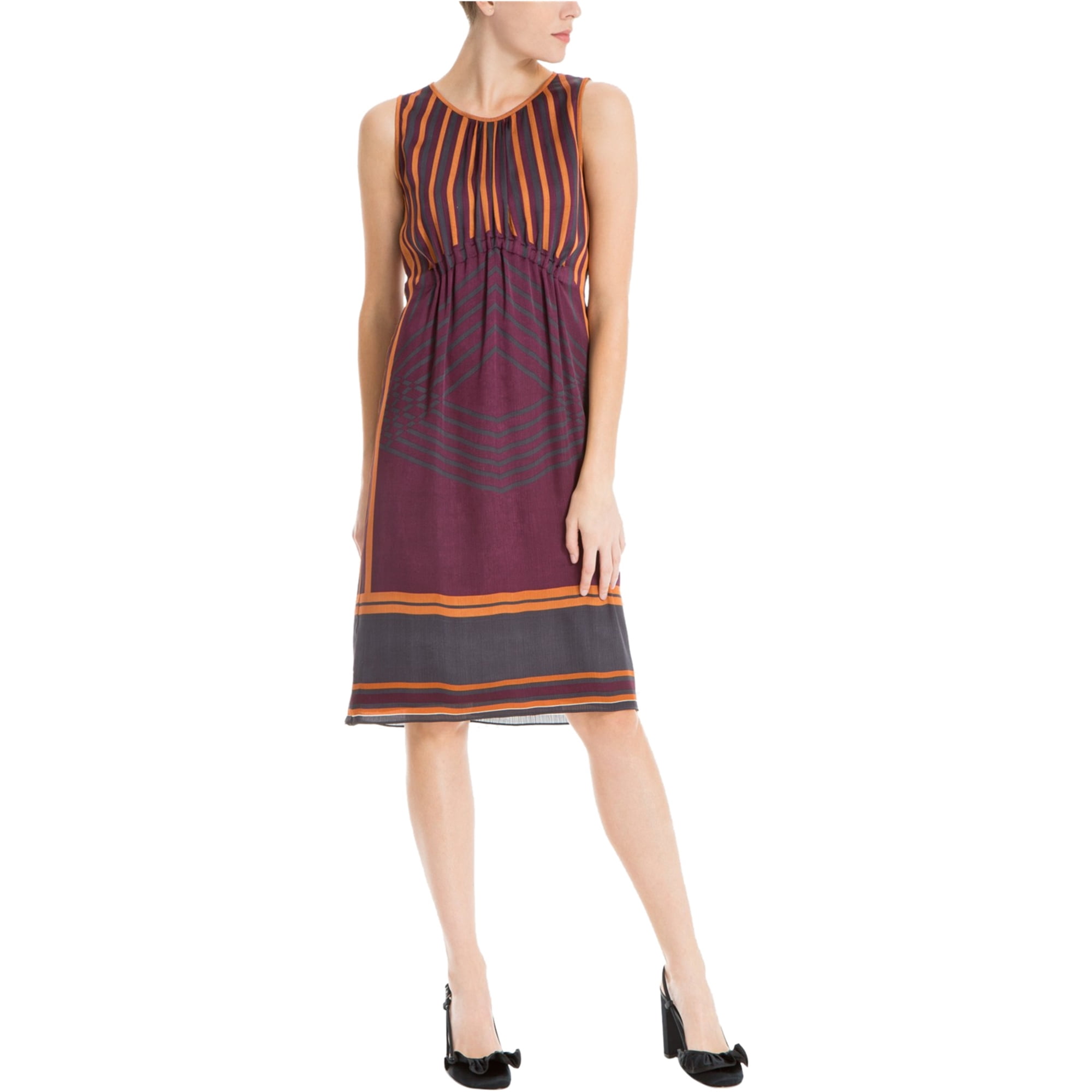 Max Studio London Womens Mixed-print Tunic Dress, Purple, Medium ...