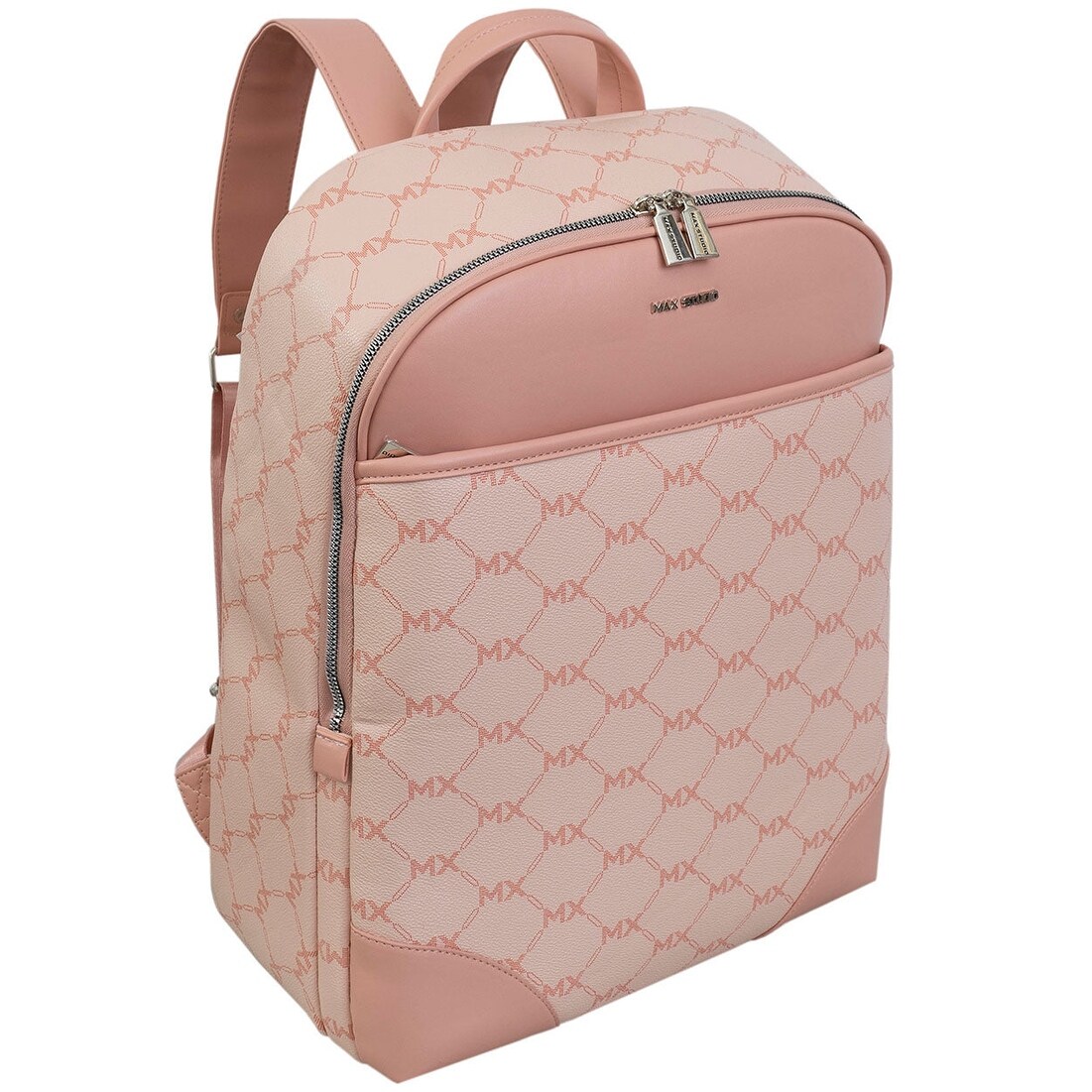 Max Studio Signature Print Faux Leather Backpack Blush - Walmart.com