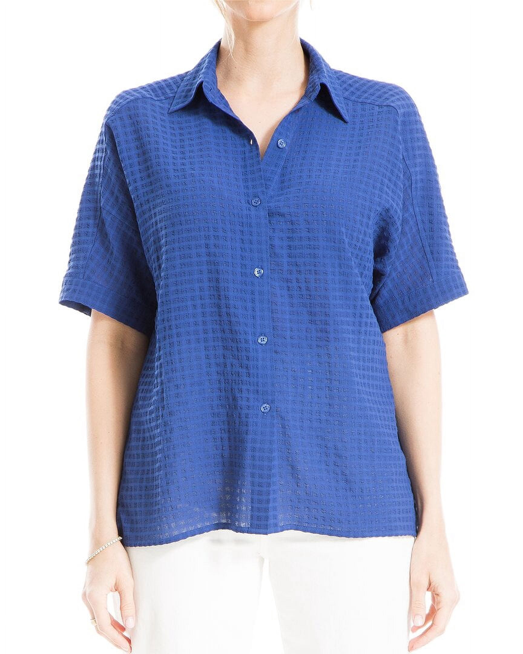 Max Studio womens Button Front Collar Shirt, m - Walmart.com
