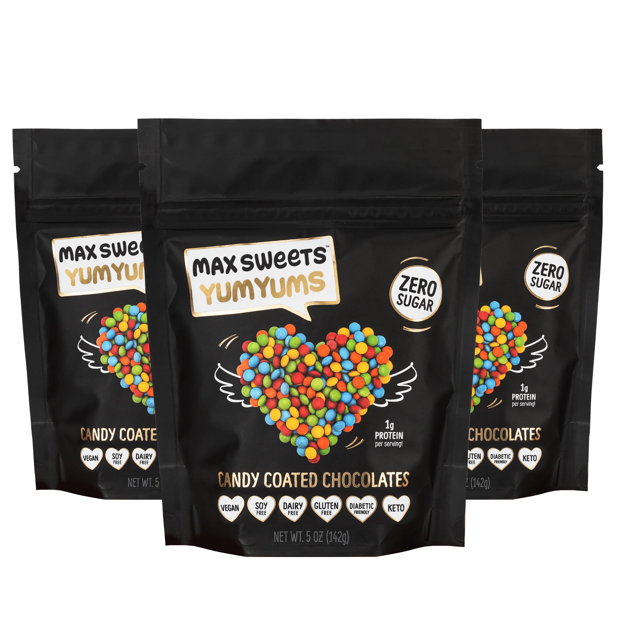 Max Sweets Keto Vegan Dark Chocolate YumYums - Sugar Free, Low Carb ...