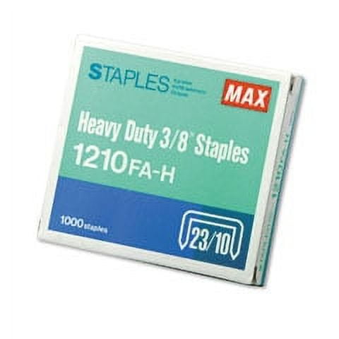 MAX HD-12F FLAT CLINCH 1000pk 3/8" STAPLES - 1,000 page yield - Walmart.com
