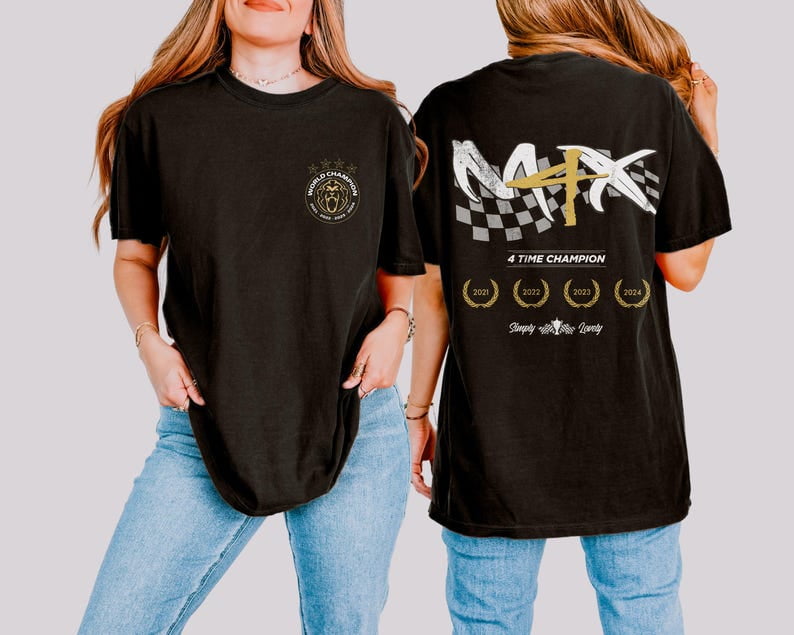 Max Verstappen Red bull Racing Shirt M4X 4-Time Champion F1 Fan Gift ...