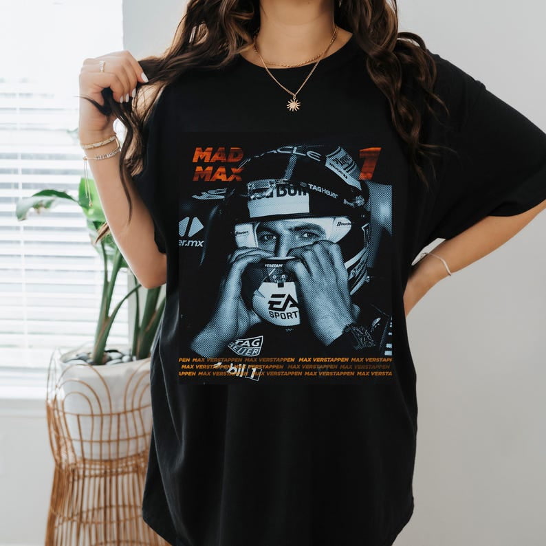 Max Verstappen Shirt, Red Bull Racing F1 Tee, Formula 1 Fan T-Shirt ...