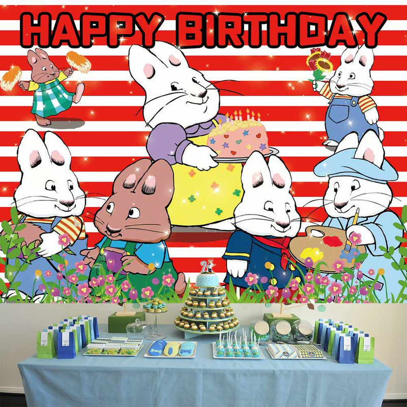 Max and Ruby Backdrop Banner Party Supplies Poster Movie Theme ...