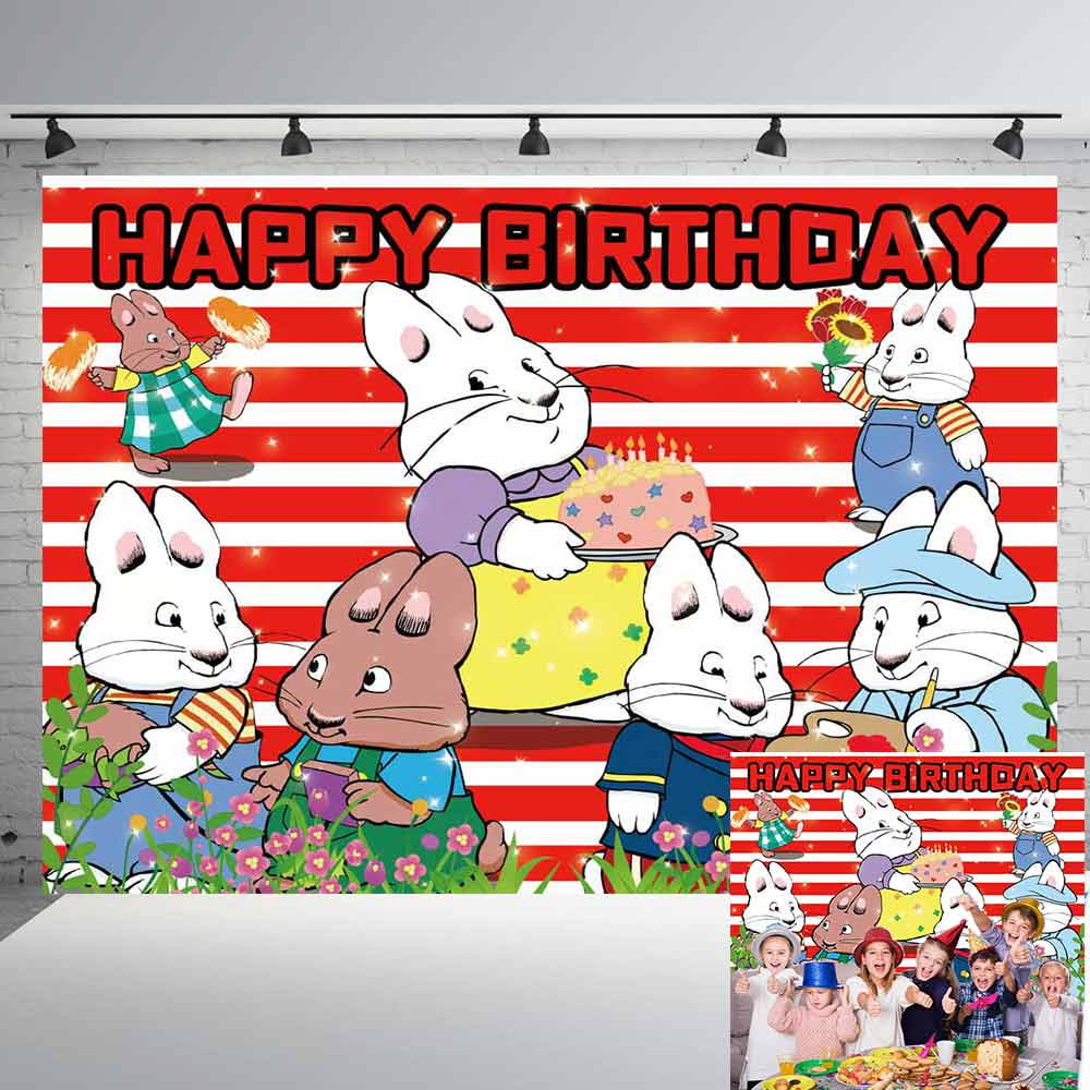 Max and Ruby Backdrop Banner Party Supplies Poster Movie Theme ...