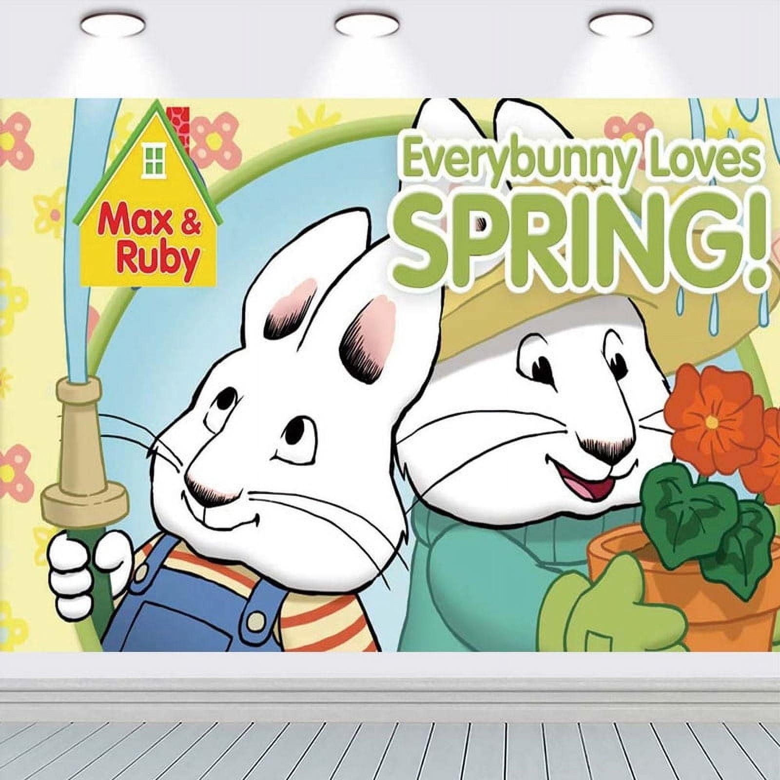 Max and Ruby Birthday Party Supplies Banner Backdrop Background ...