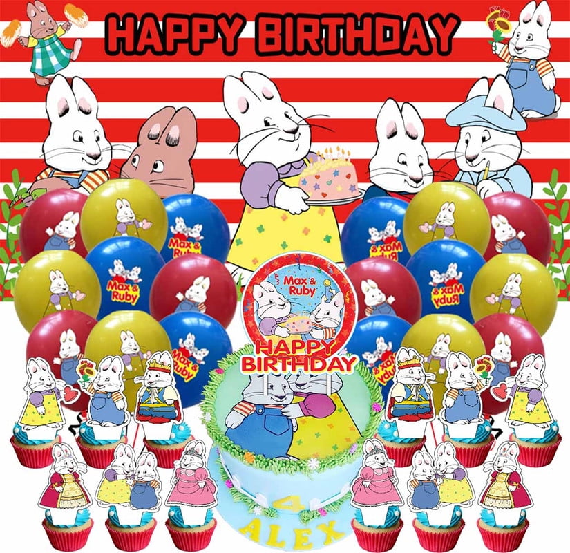 Max and Ruby Kit Latex Balloons Birthday Set Party Decor Decorations ...