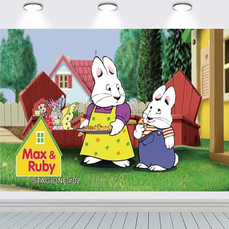 Max and Ruby Party Supplies Background Backdrop Taspestry Banner Poster ...