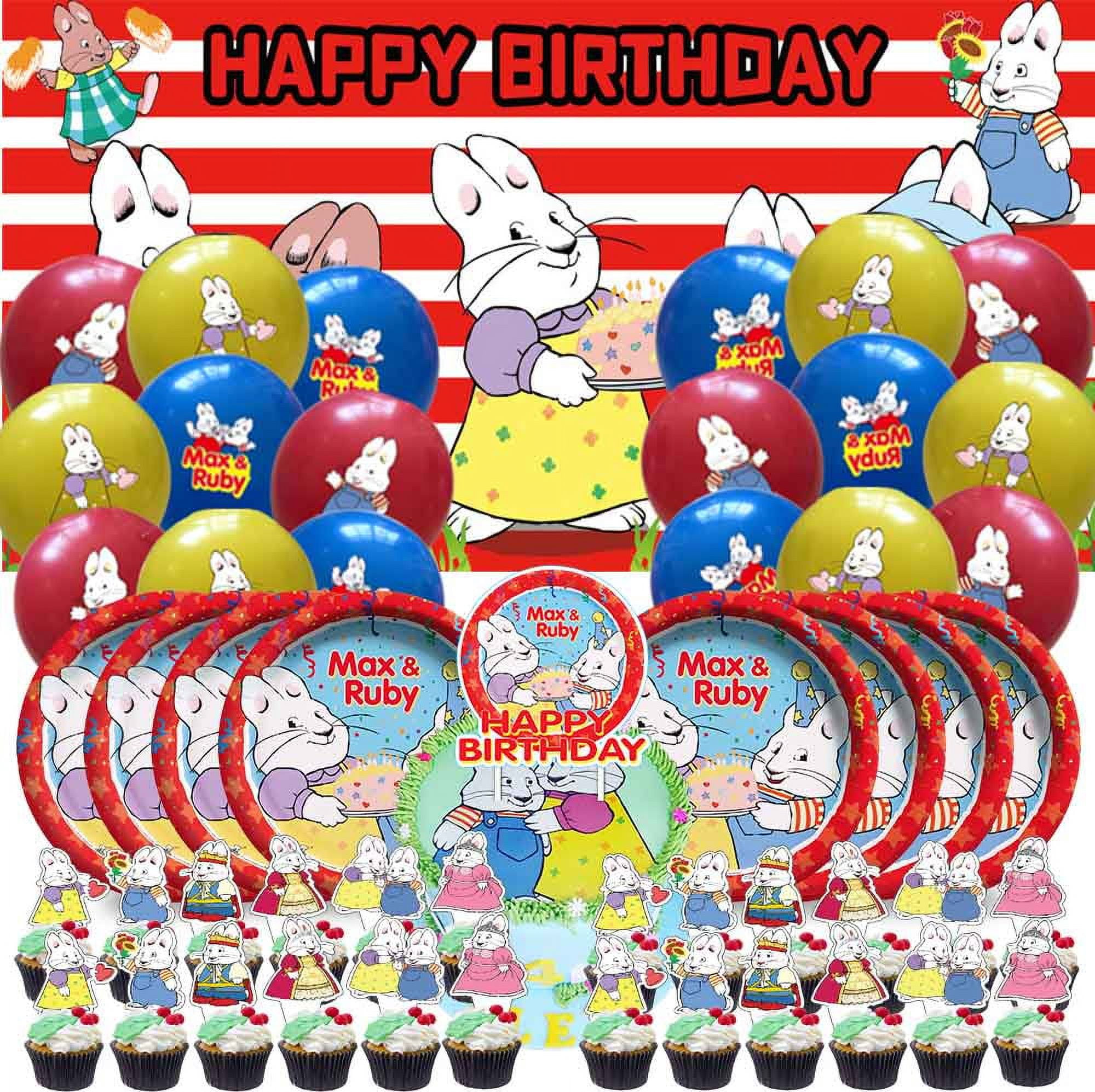 Max and Ruby Party Supplies Plates Decorations Birthday Cake Topper ...