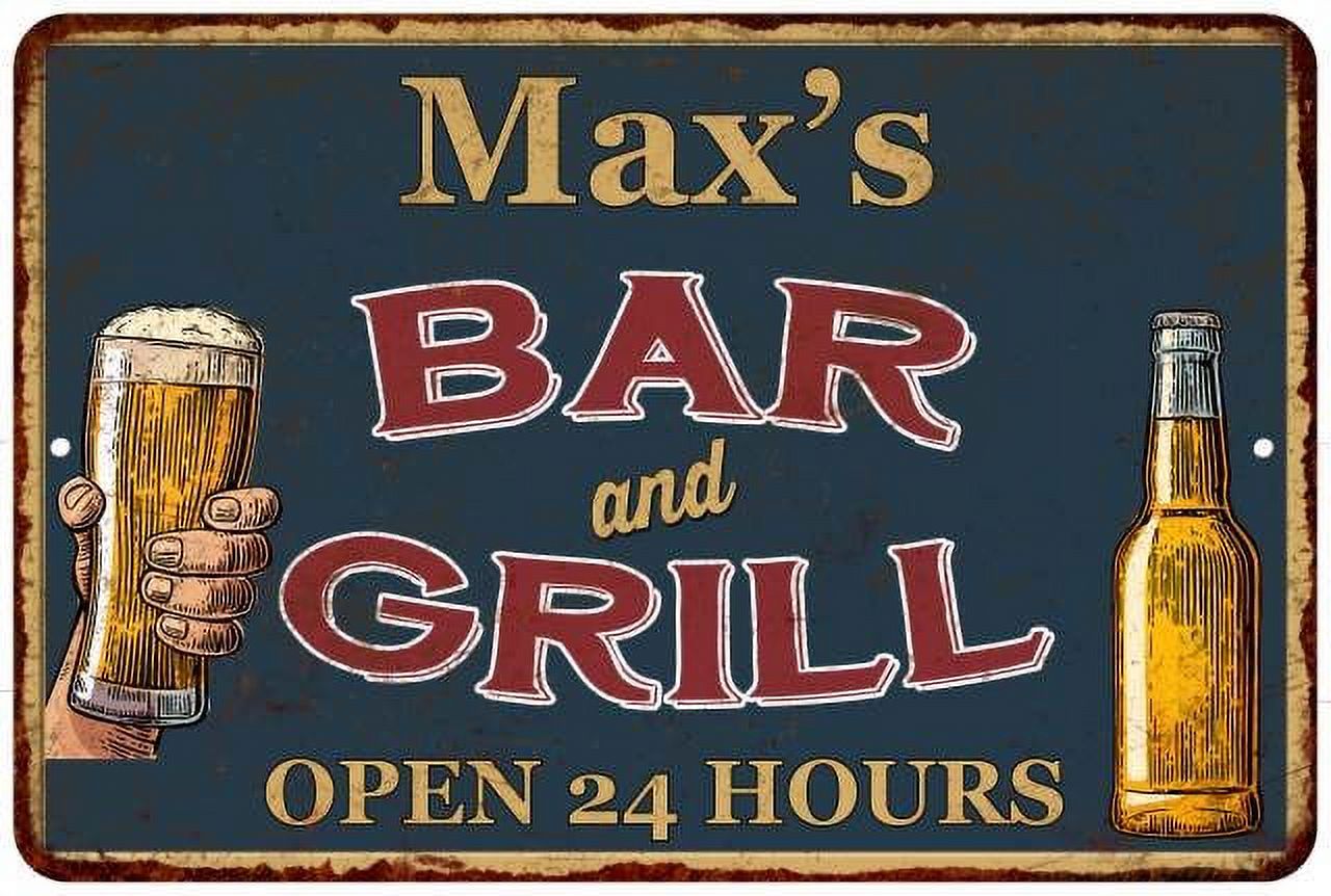 Max's Green Bar and Grill Sign 16 x 24 Matte Finish Metal 116240044007 ...