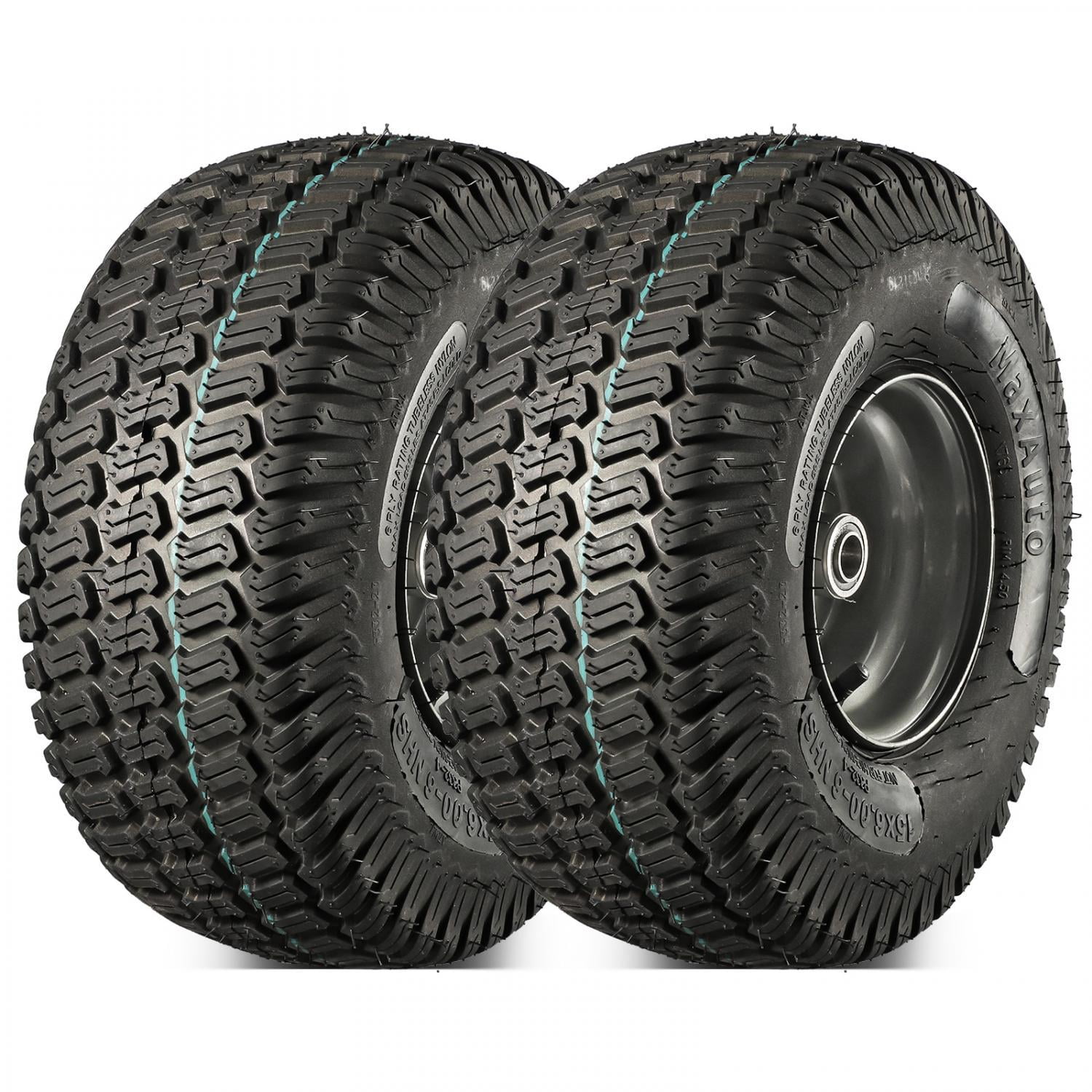 MaxAuto 2Pcs 15X6.00-6 Front Tire and wheel Assembly Replacement for ...