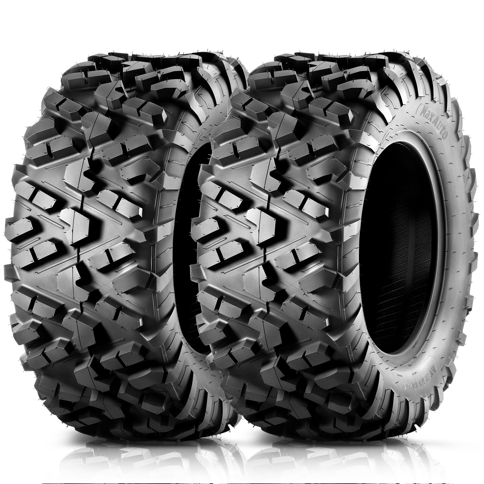 MaxAuto AT27x11-14 ATV UTV Mud Sand Off-Road Tires, 6PR Tubeless, 2 ...