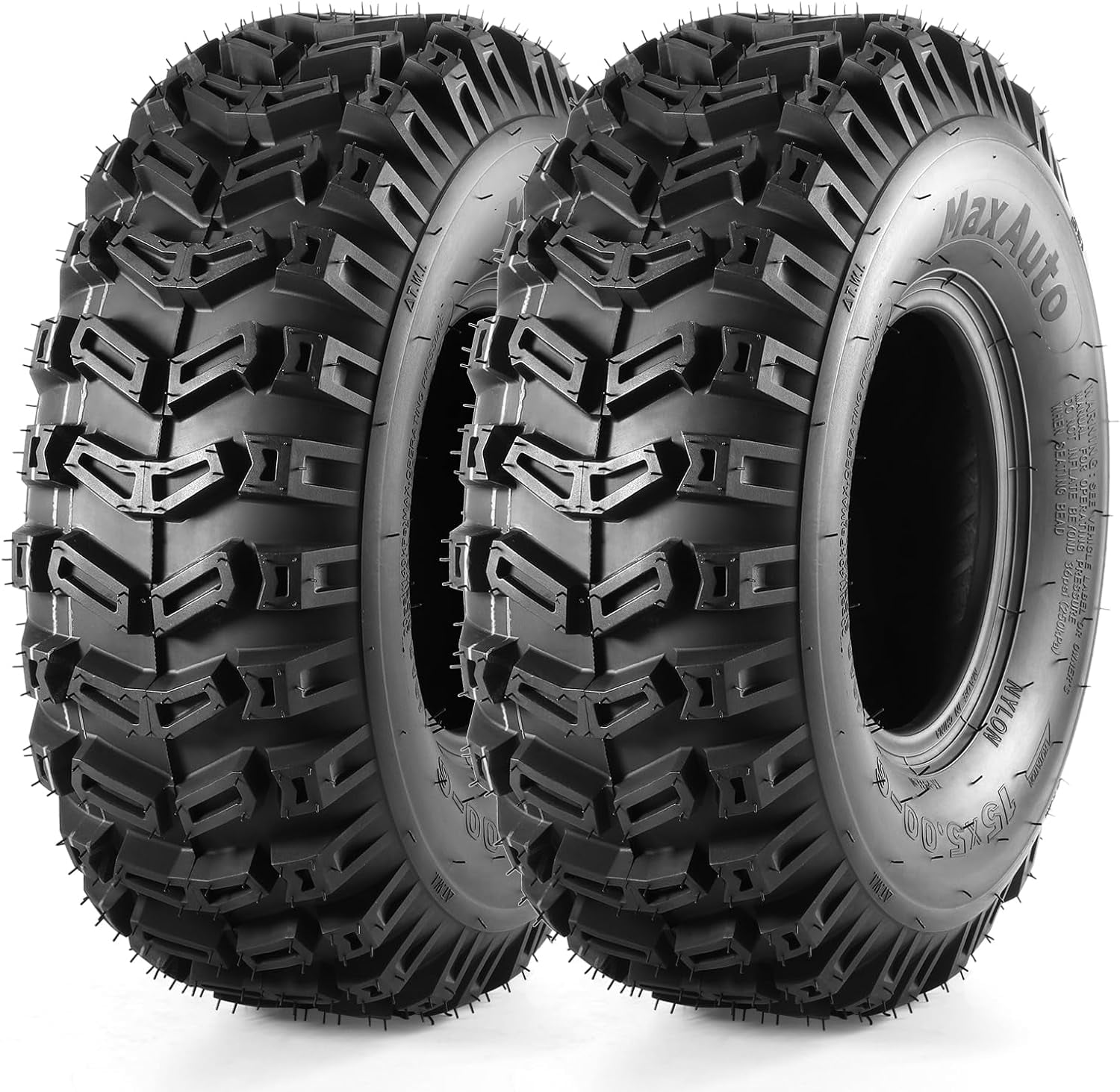 MaxAuto ATV Tires 15x5.00-6 15x5x6 Snow Hog Lawn and Garden Tires Snow ...