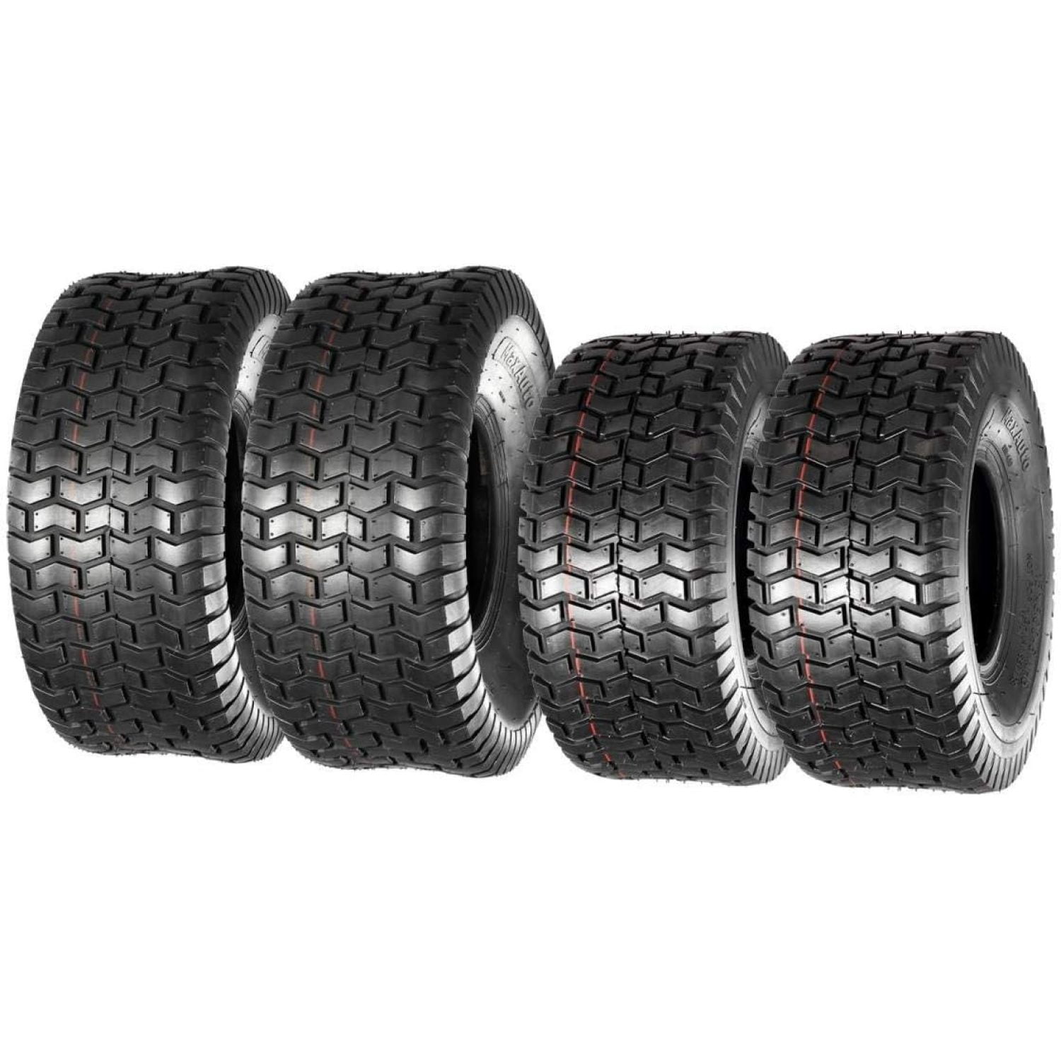 MaxAuto Lawn Mower Turf Tires 15x6-6 Front & 20x8-8 Rear 4PR(2 Front ...