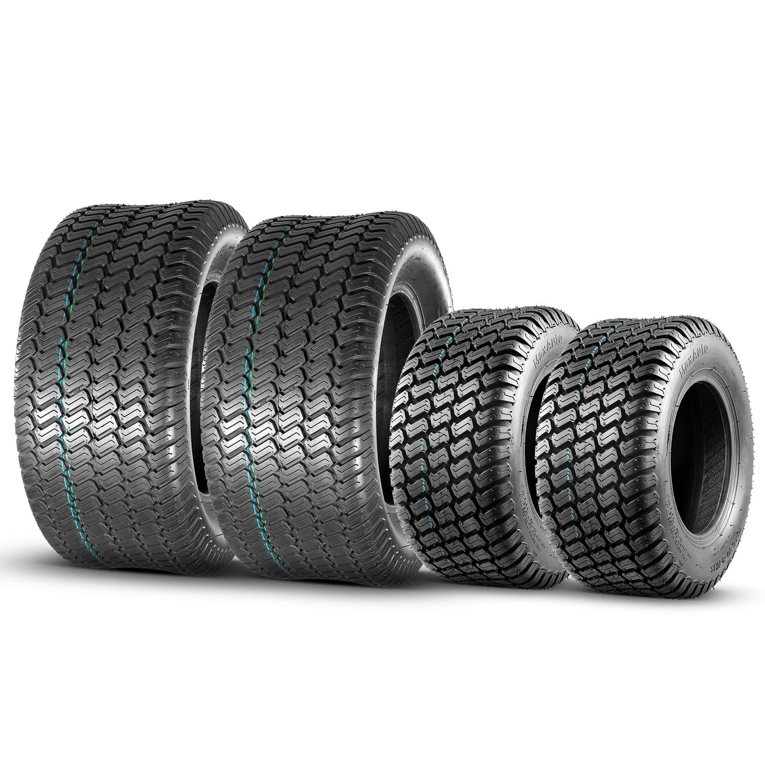 MaxAuto Set of 4 Lawn Mower Turf Tires 16X6.50-8 Front & 23X9.50-12 ...