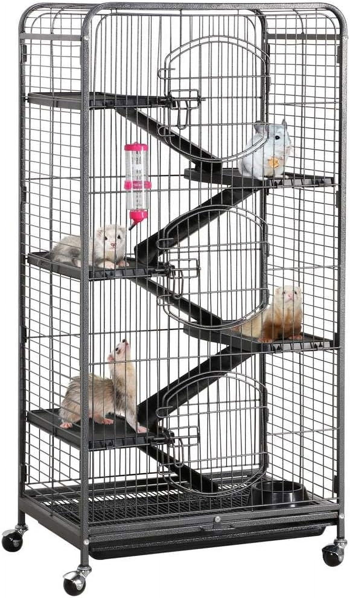 MaxDeals 52-inch Ferret Cage 6 Level Metal Rat Cage with 3 Front Doors ...