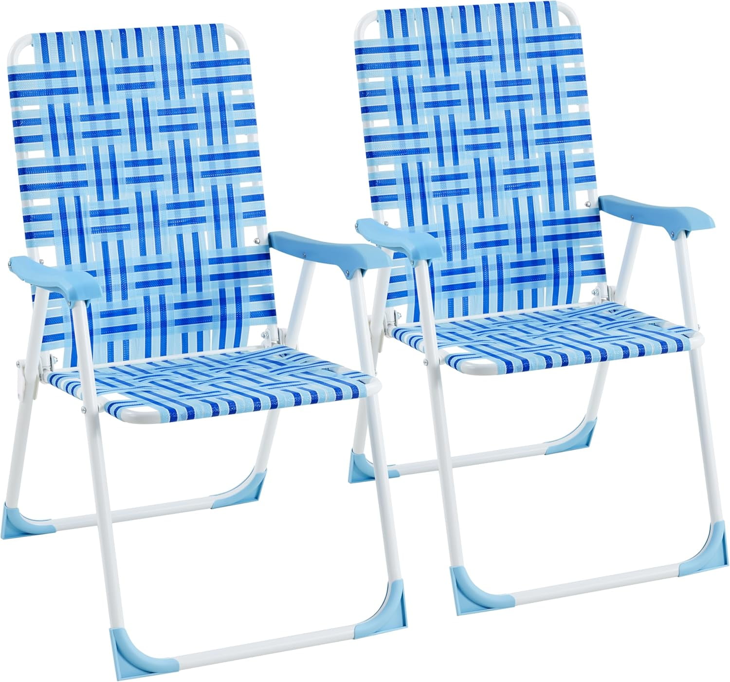 MaxDeals Patio Webbed Lawn Chairs, Outdoor Nylon Fabric Portable ...