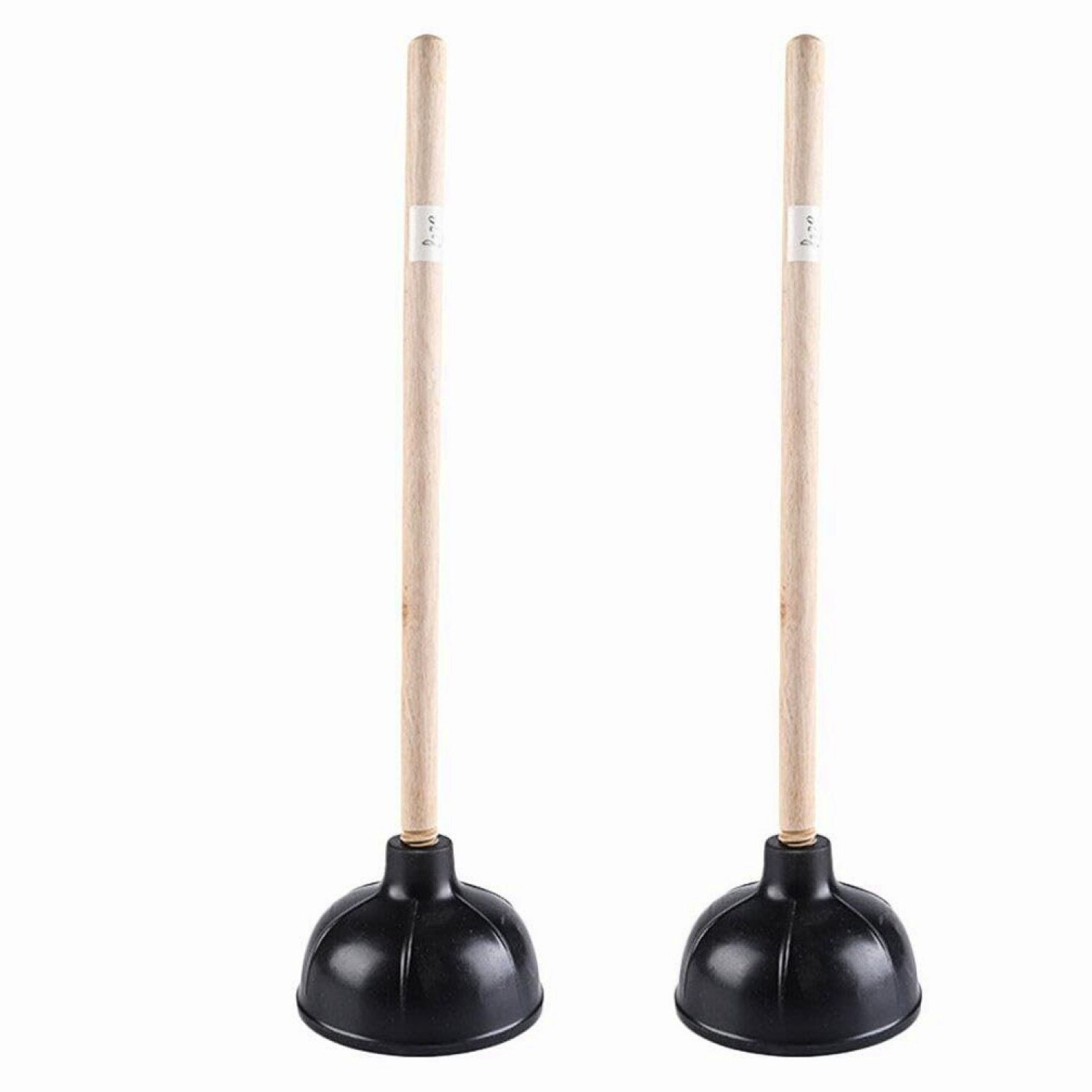 MaxFlow Heavy Duty Rubber Plungers - 2PCS with Long Wooden Handle for ...