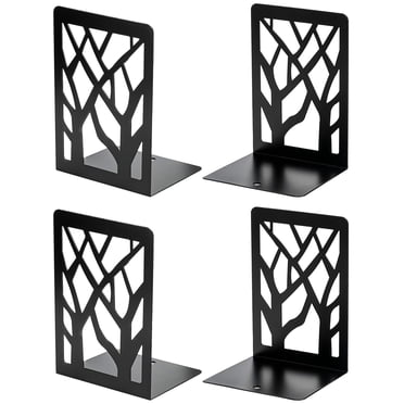 Mr. Pen- Heavy Duty Metal Bookends for Office Desk, 4 Pack, Black Book ...