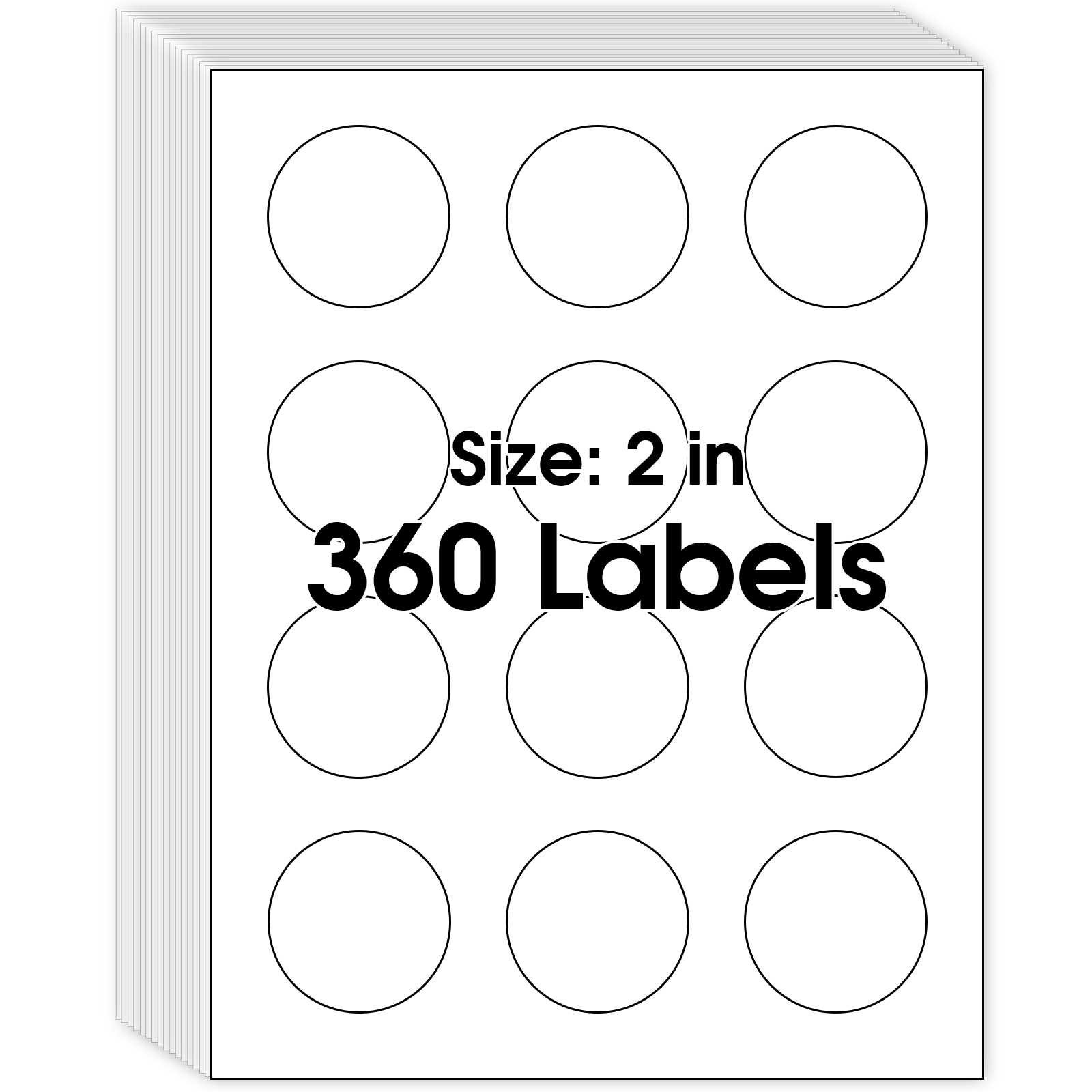 Pen + Gear Laser/Inkjet Self-Adhesive Round Labels, White, 3/4", 80 ...