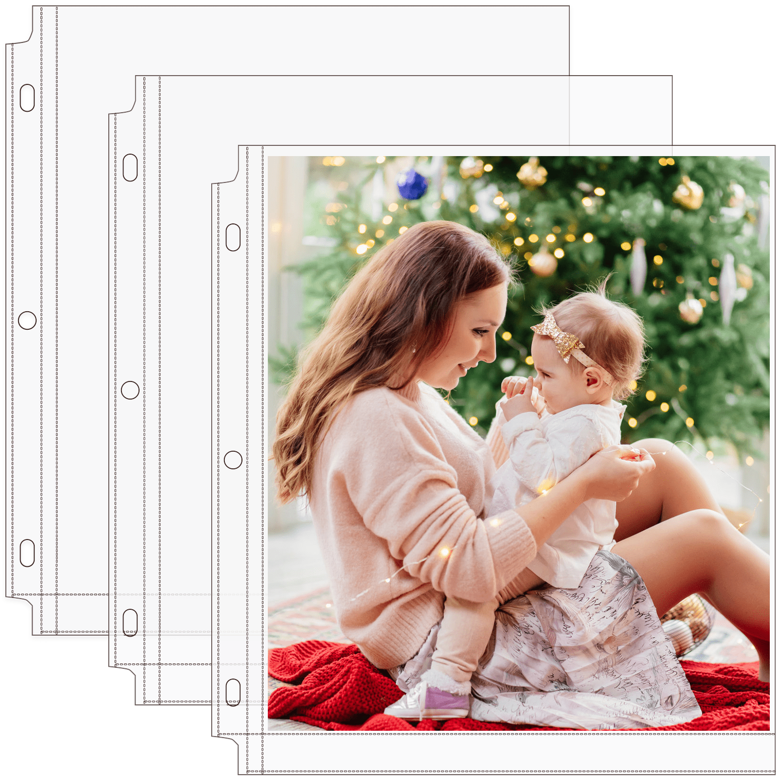 MaxGear 3-Ring Binder Photo Sleeves - (8 x 10, 30 Pack) for 60 Photos ...