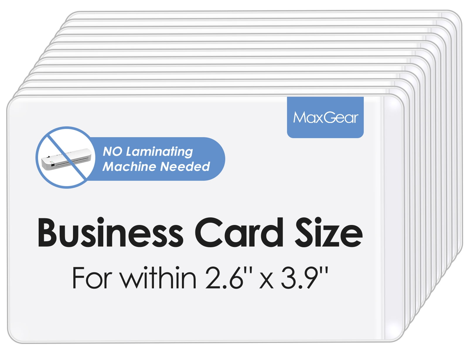 MaxGear 30 PCS Self Adhesive Laminating Sheets for Business Cards, 10 ...