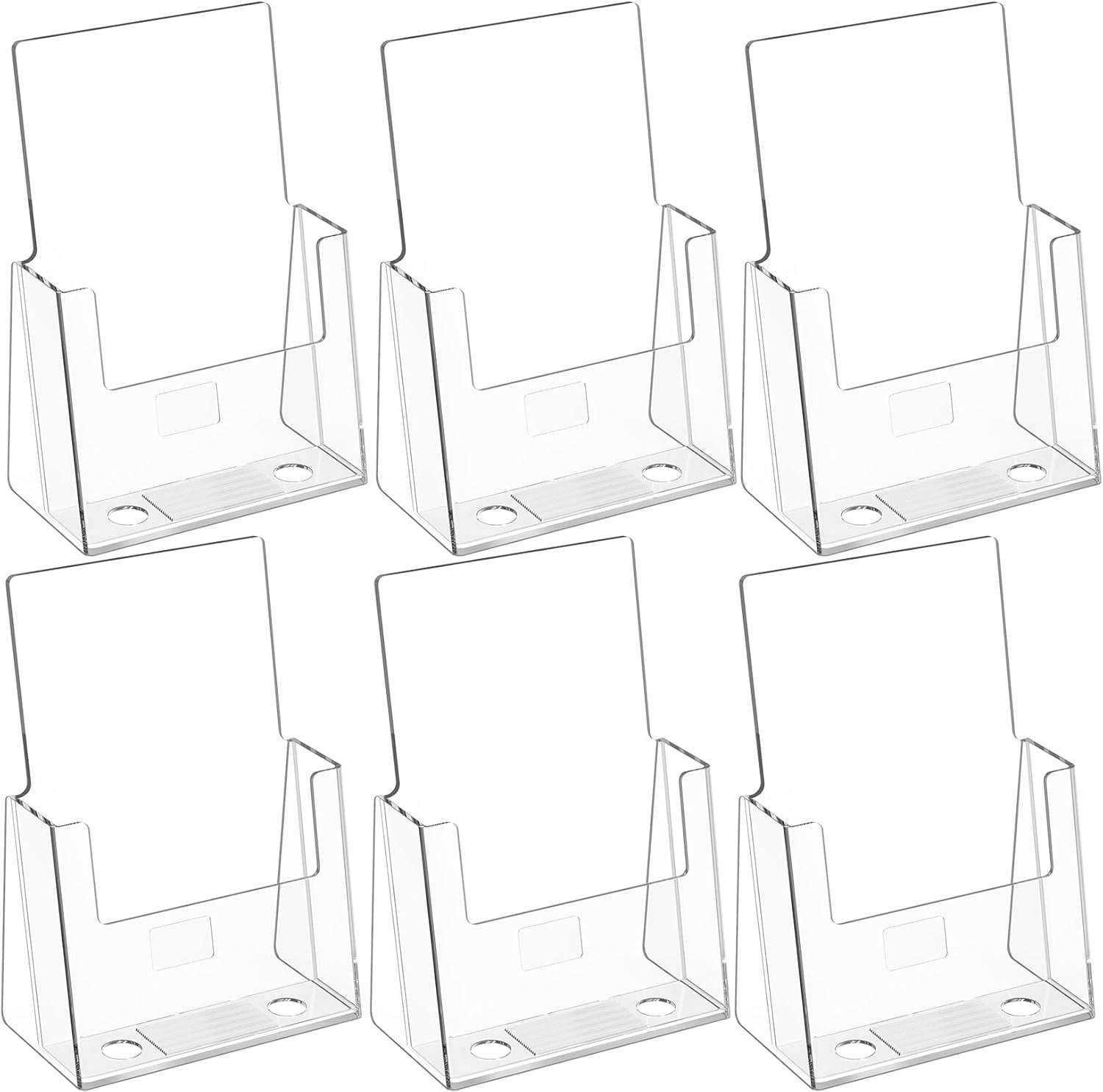 MaxGear Acrylic Brochure Holder 6 x 9 Inches, Clear Plastic Countertop ...