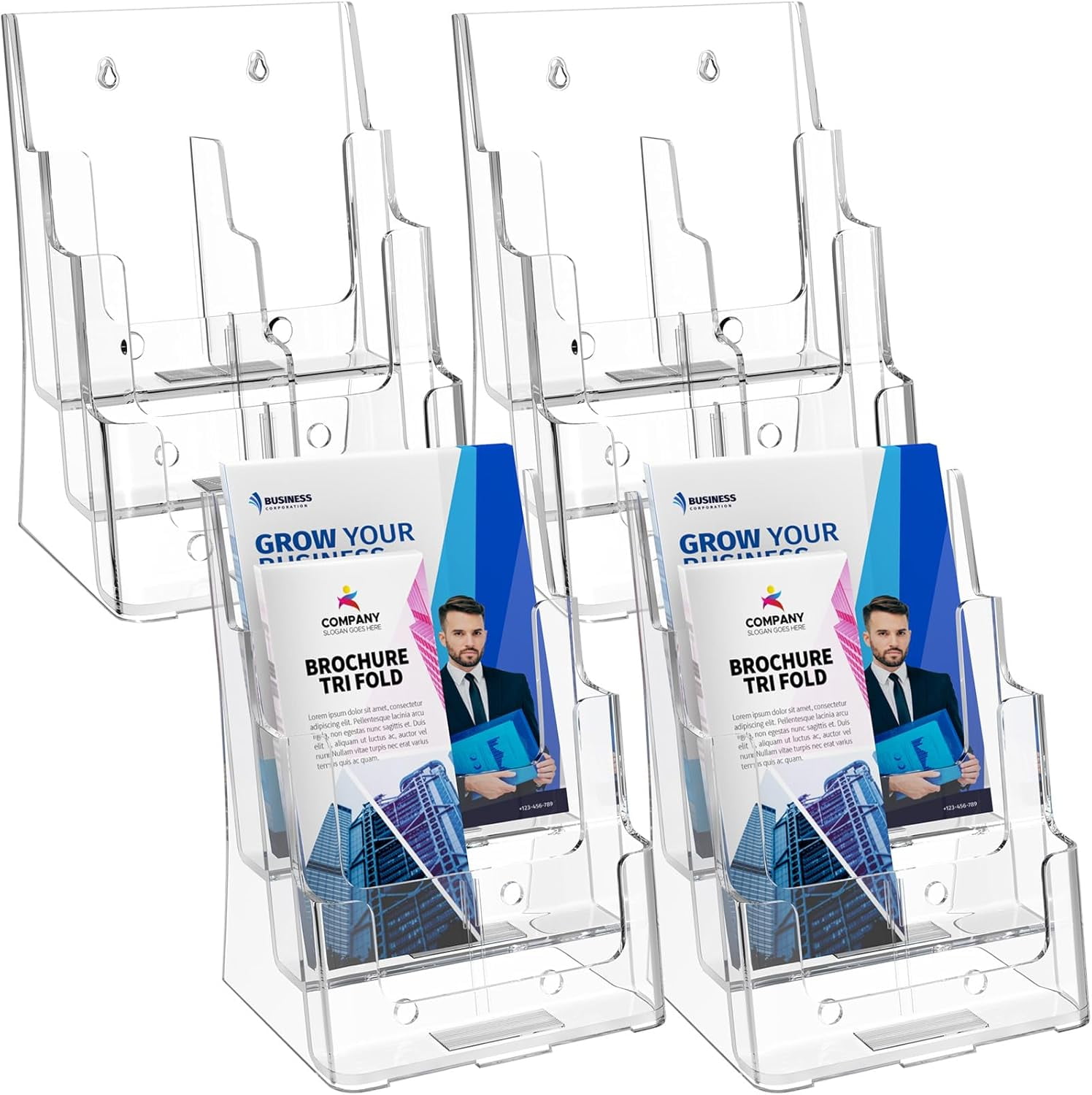 MaxGear Brochure Holder 3 Tier 8.5x11 inch with Removable Divider for ...