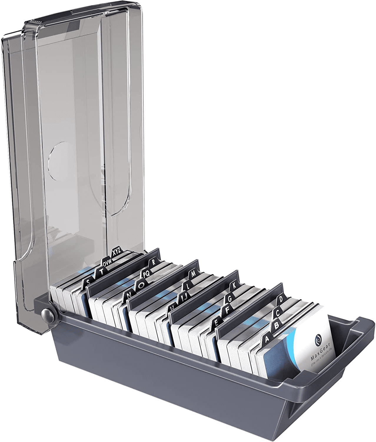 "MaxGear Business Card Storage Organizer for Desk, 500 Card Capacity (2 ...