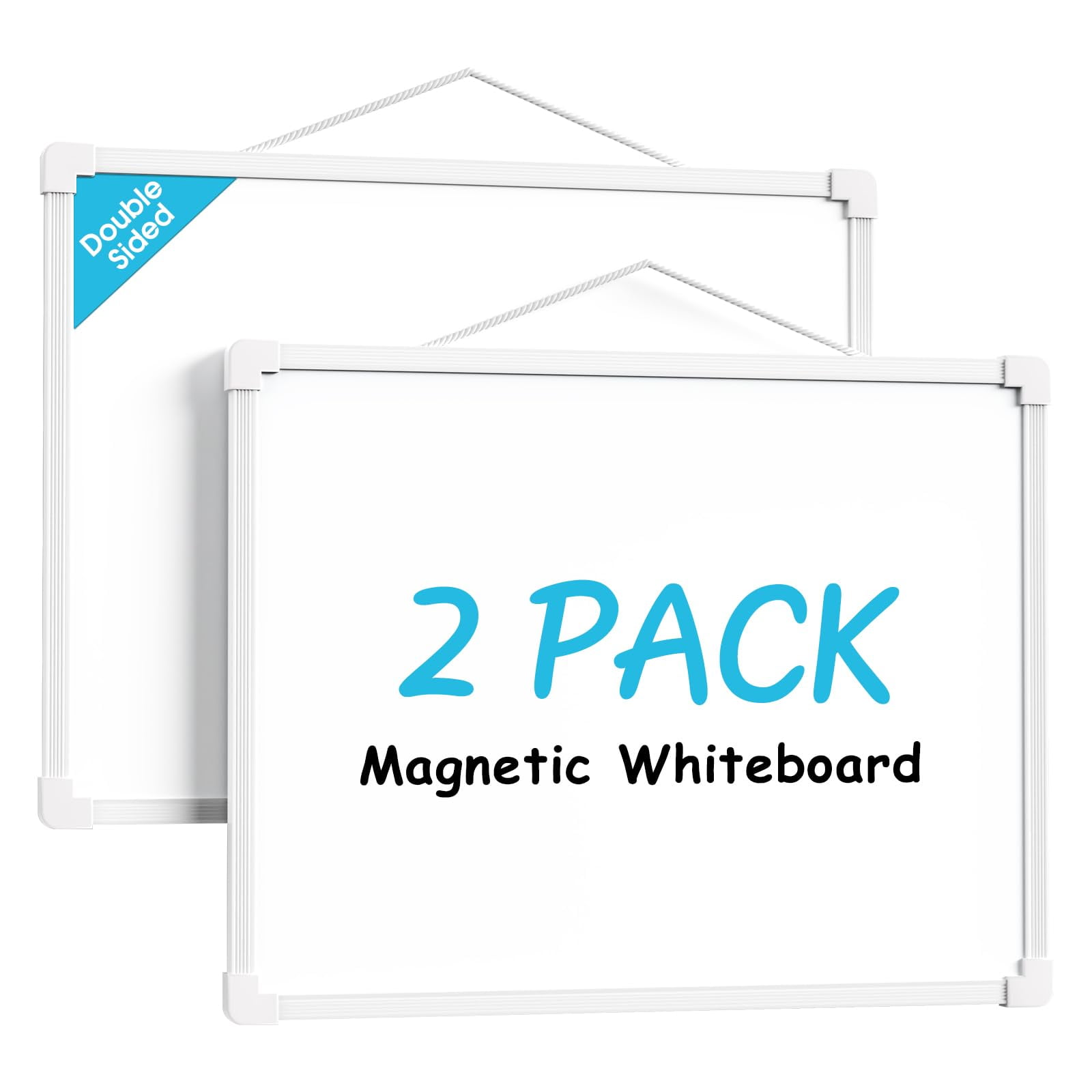 MaxGear Double-Sided Dry Erase Board 2 Pack, 14"x11" Mini Hanging ...