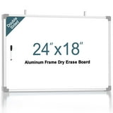 MaxGear Double-Sided Dry Erase Board, 24"x18" Aluminum Frame Hanging ...