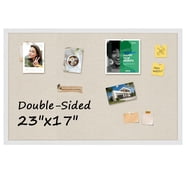 Navaris Framed Linen Bulletin Board - 17 x 23 inches Fabric Jewelry ...