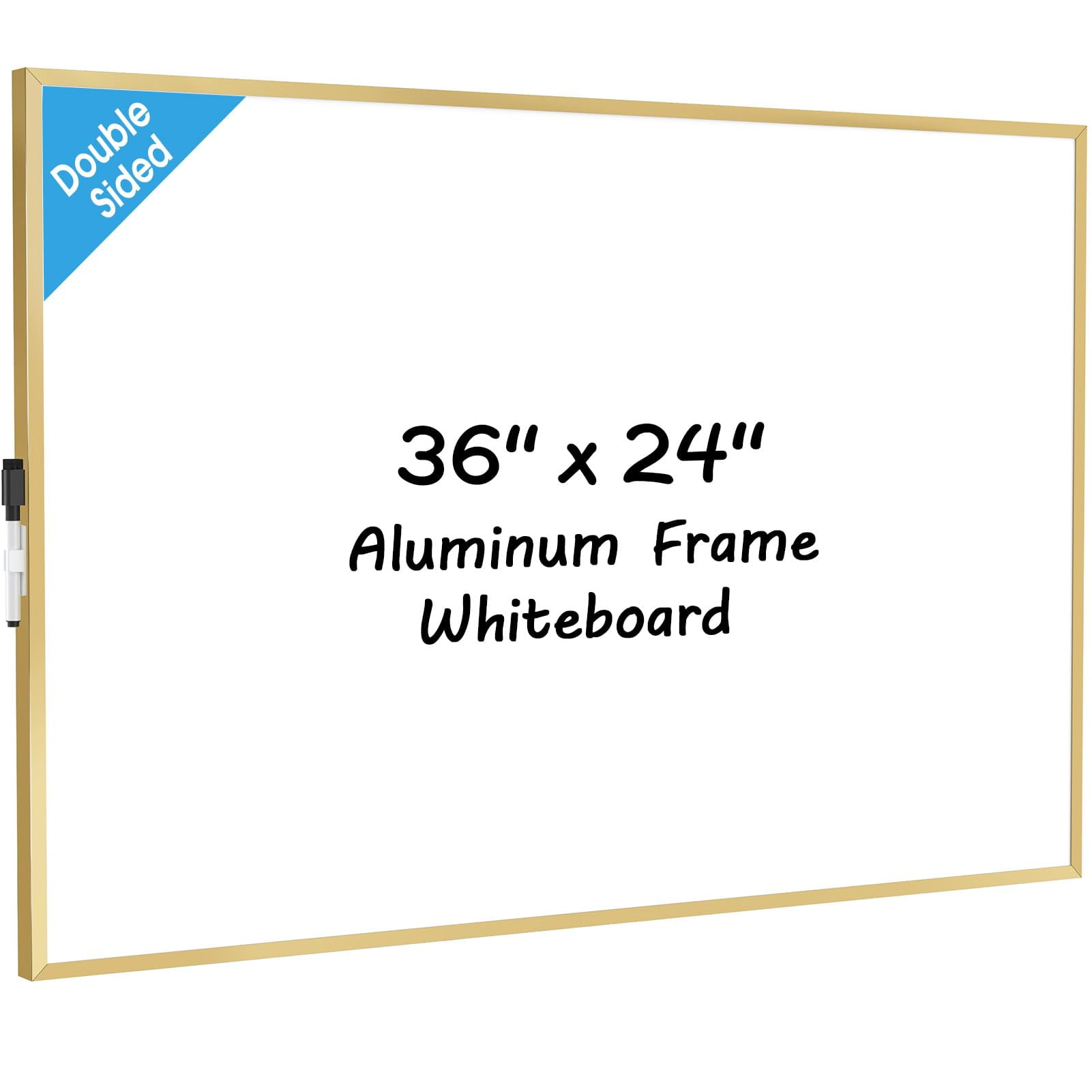 MaxGear Dry Erase Board, 36"x24" Aluminum Frame Hanging Whiteboard ...
