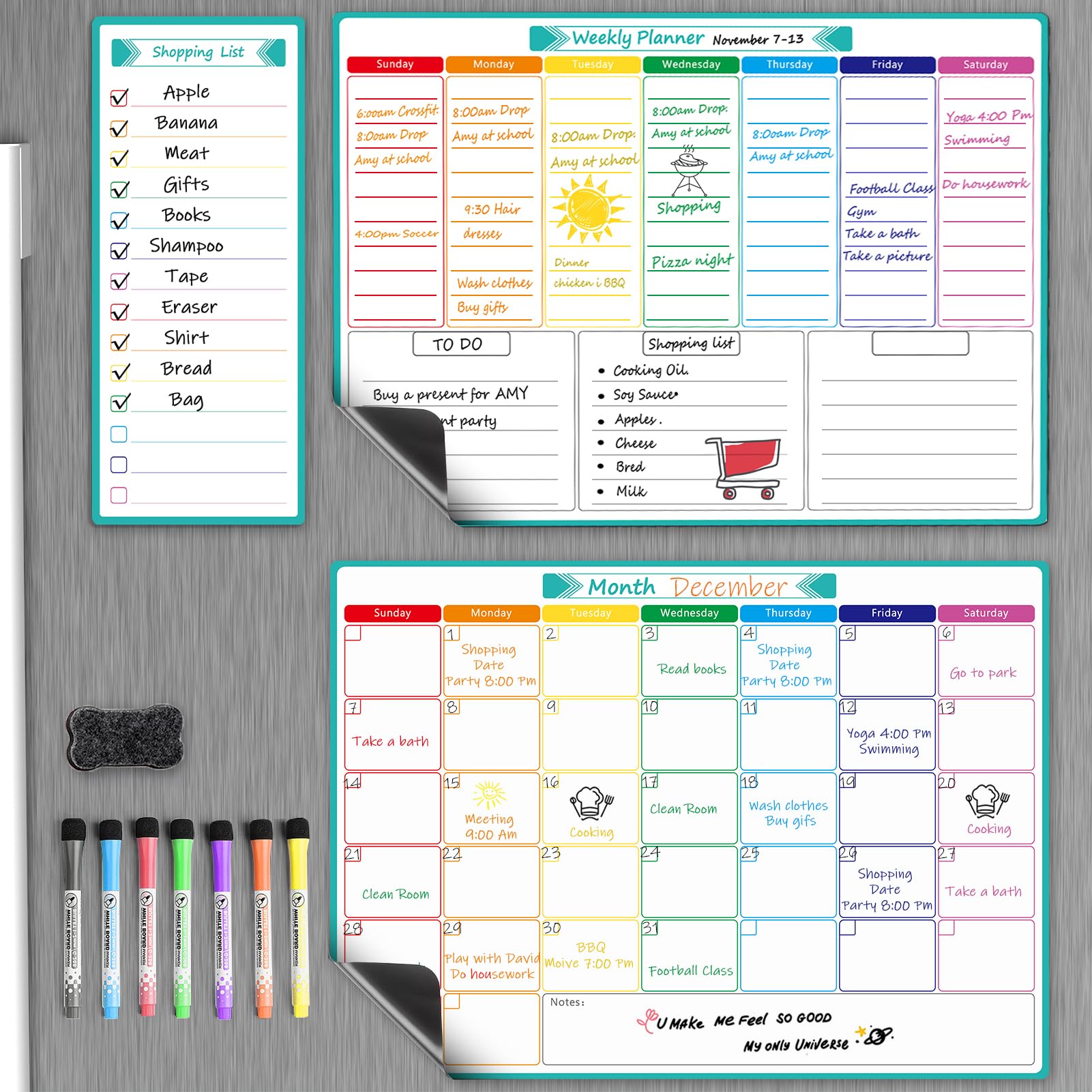 Dry Erase Magnet Single Child Chores Chart for Fridge, Routine ...