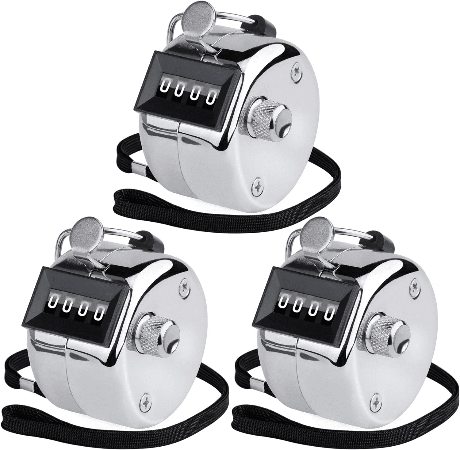 MaxGear Metal Handheld Tally Counter 4-Digit Number Count Clicker ...